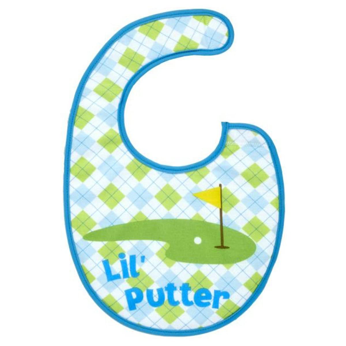 Linda's Gifts Adorable Golf Baby Bibs Super Soft w/Hook-and-Loop Fastener (Lil Putter)