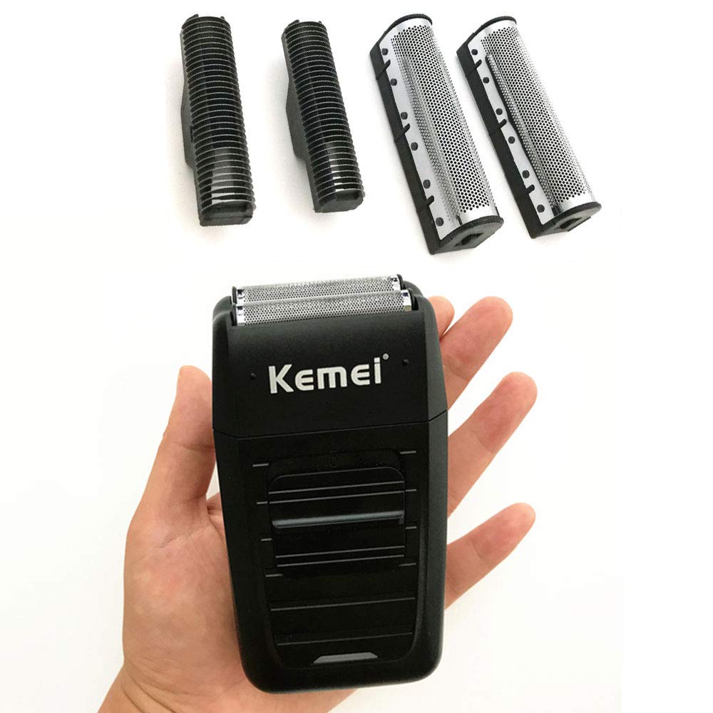 KEMEI Men's Reciprocating Cordless Razor Electric Rechargeable Razor Precision Beard Sideburn Trimmer Razors Twin Blade Multifunction Grooming Razor