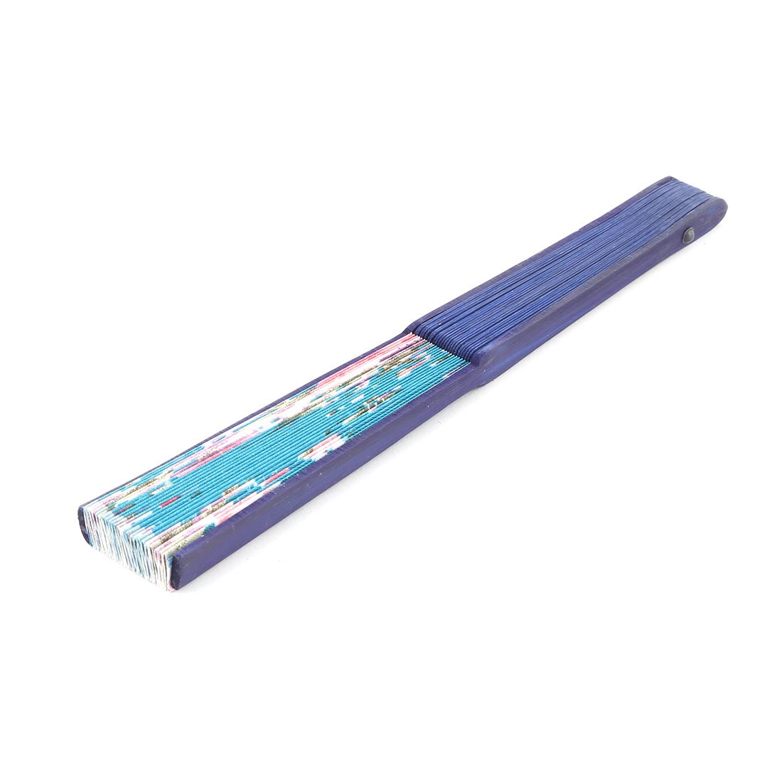 Qtqgoitem Women Summer Wood Frame Flower Pattern Hand Folding Cooling Fan Multicolor (model: 36a 437 65f 82c 139)