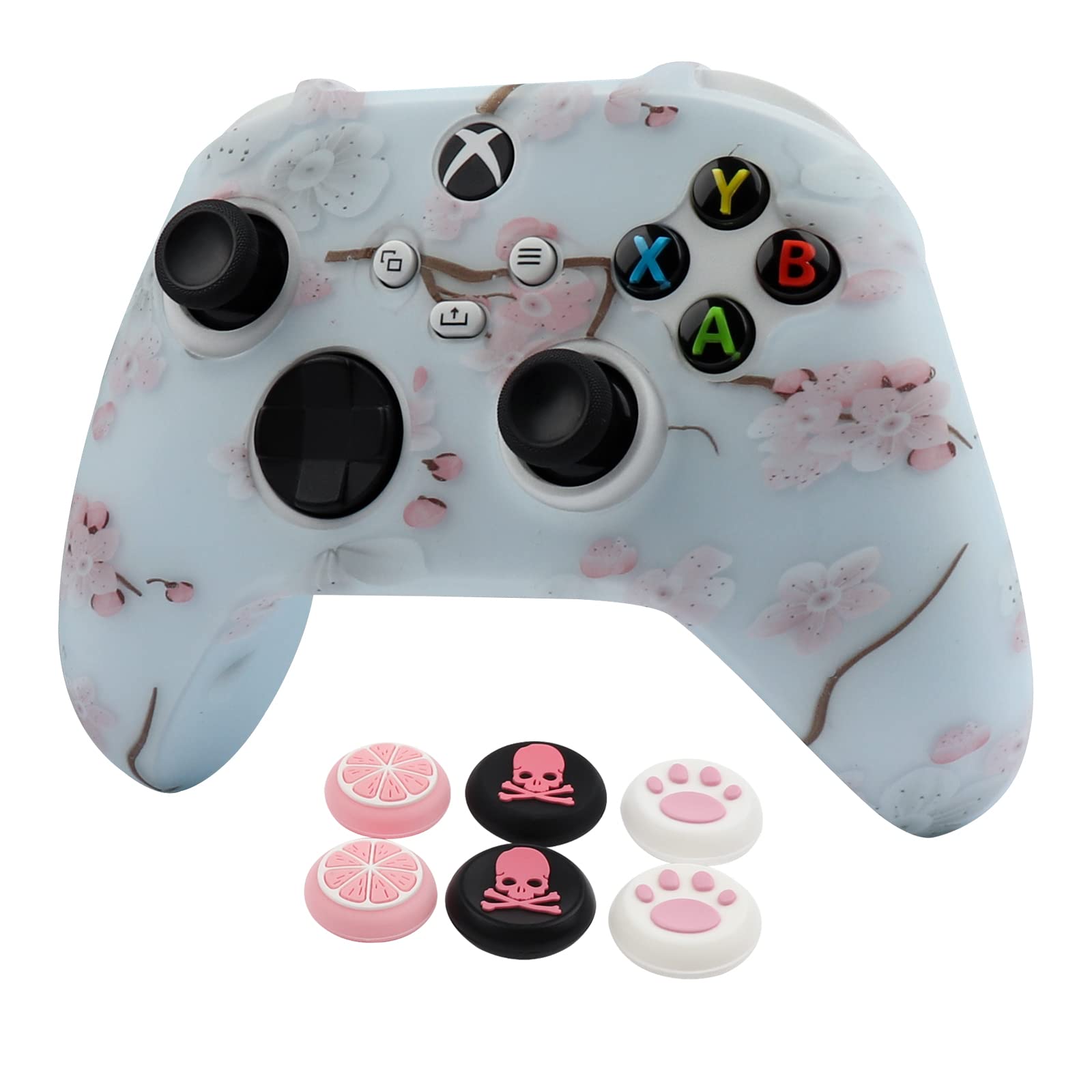 RALAN Controller Silicone Skin, Silicone Controller Cover Skin Protector Compatible for Xbox Series X Controller (Thumb Grip x 6)