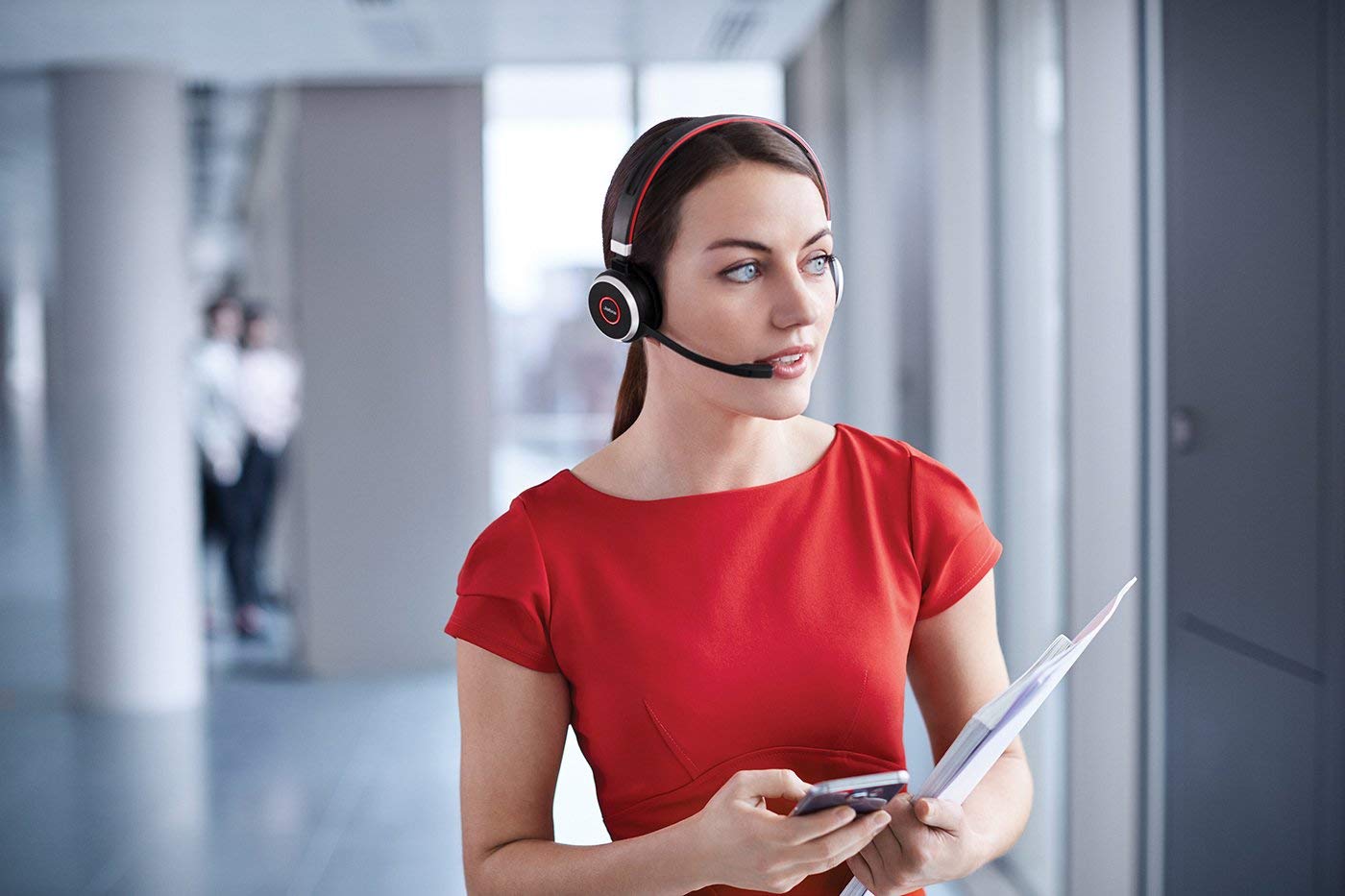Jabra Evolve 65 Stereo Wireless Headset with Active Noise Cancellation and USB Adapter for Unified Communications (Renewed)