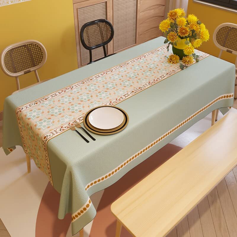 NUER Fashion Tablecloth High-end Waterproof American Light Luxury Rural Tablecloth Rectangular Coffee Table Cover Table A7 140x140cm