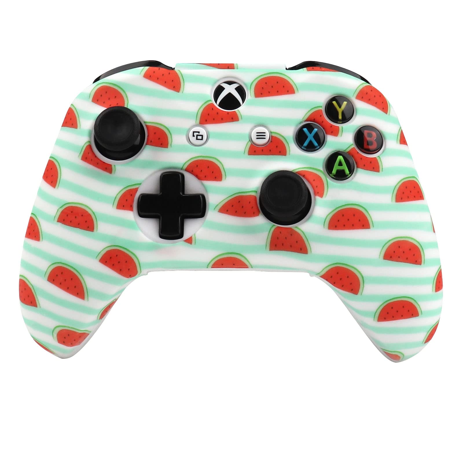 RALAN Fruit Controller Skin for Xbox One, Anti-Slip Silicone Controller Cover Protector Case Compatible for Xbox 1 Wireless/Wired Gamepad Joystick with 8 Cute Thumb Grips Caps