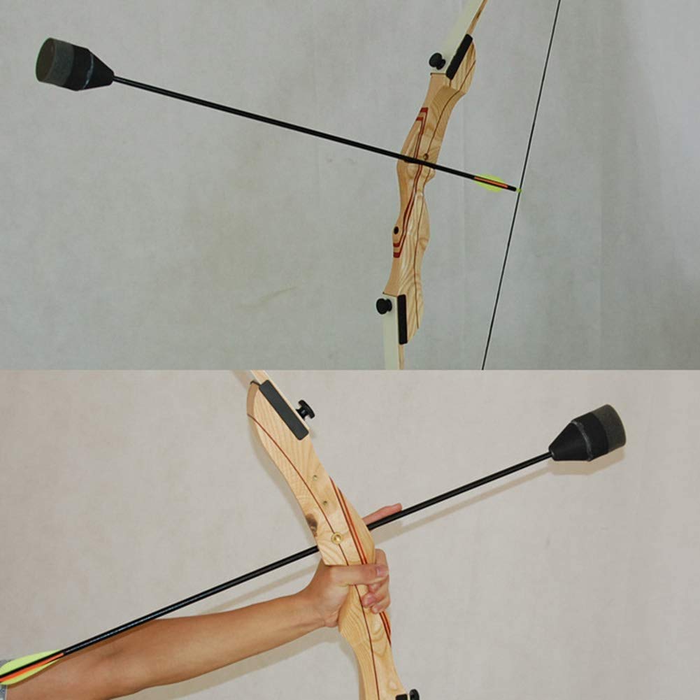 JTao-tec 6 /10pcs Soft Sponge Arrow Head Foam Shooting Arrowhead Game Practice Tips for Archery Bow CS Shooting Black (6pcs)