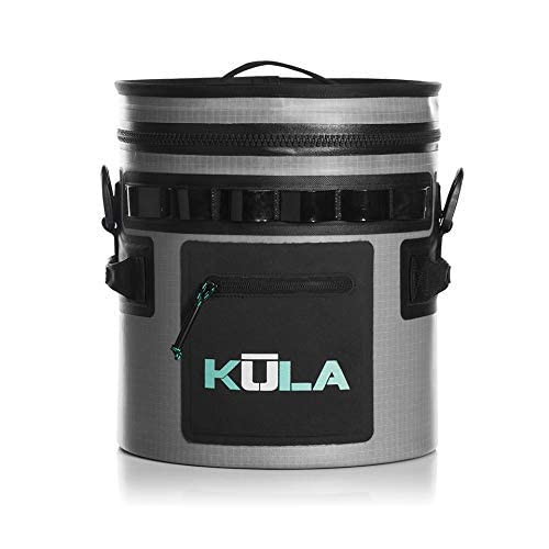KULA Softy 2.5 Gallon Lightweight Cooler with Strong Insulation HD Construction Watertight Zipper Closure Heavy Duty Softshell with Attached Carry Strap Grey