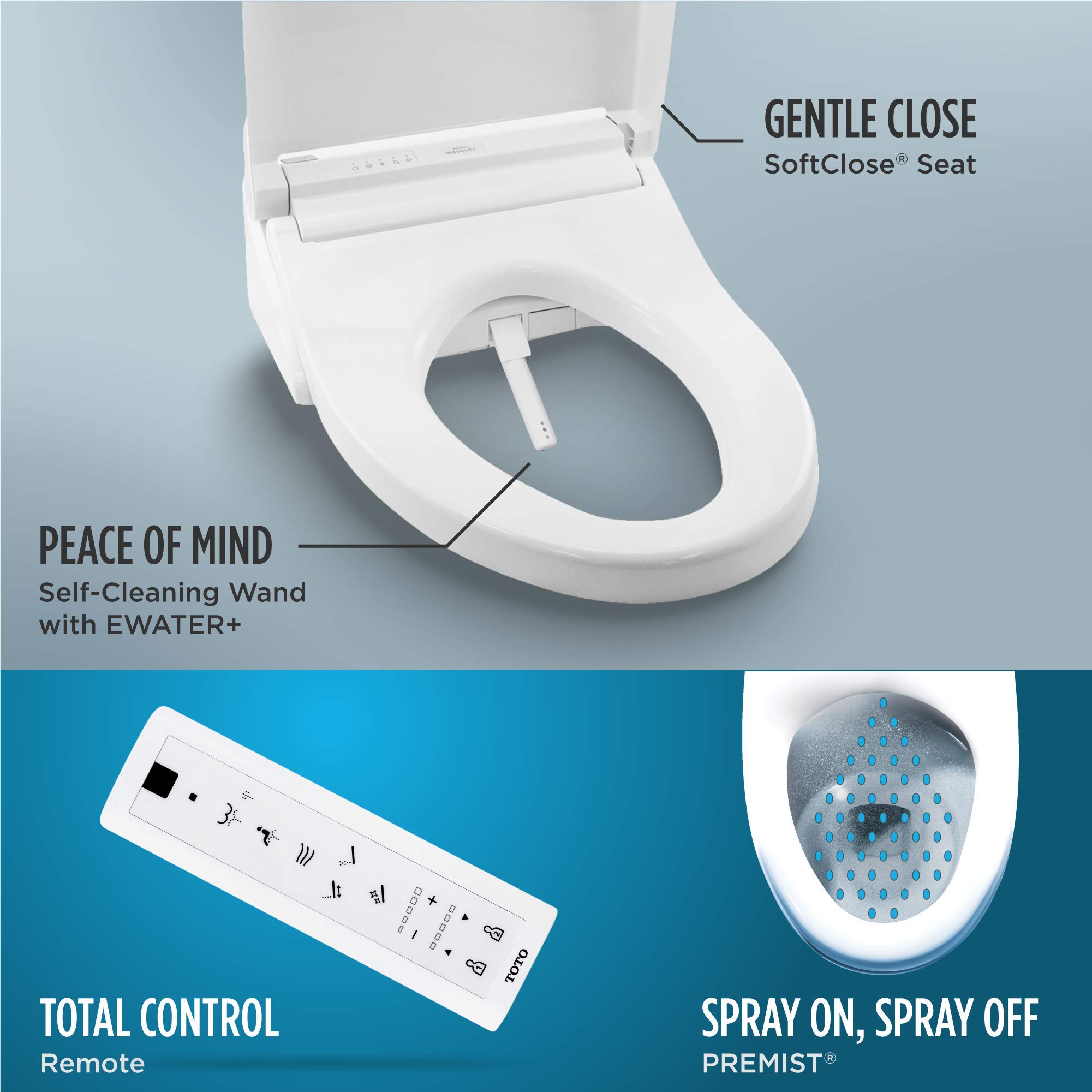 TOTO Drake Transitional Elongated 1.28 GPF Toilet Bundle with WASHLET C5 Bidet Toilet Seat Cotton White