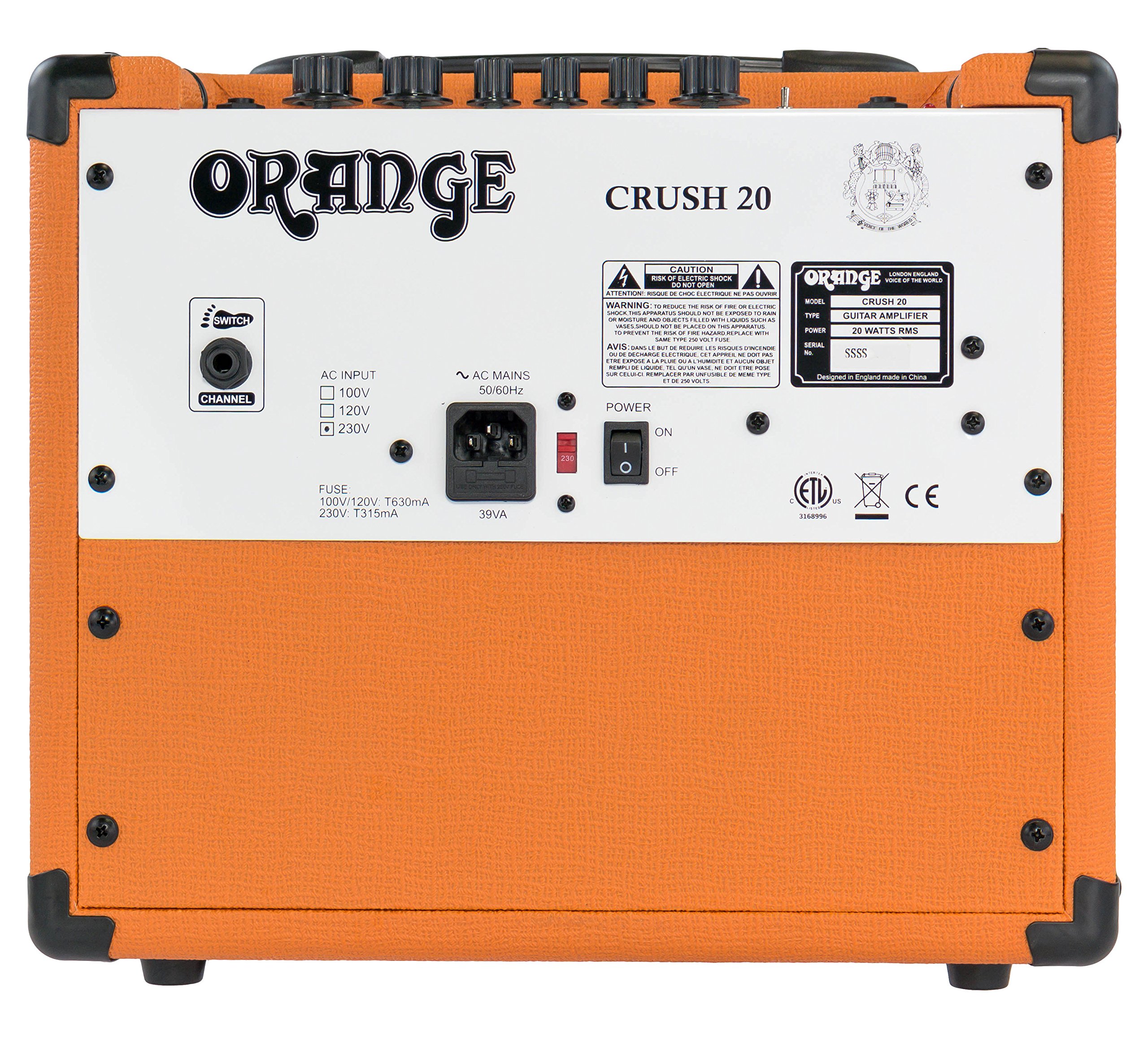 Orange Crush 20RT 20-Watt Guitar Combo Amplifier - Black Bundle with Instrument Cable and Austin Bazaar Polishing Cloth