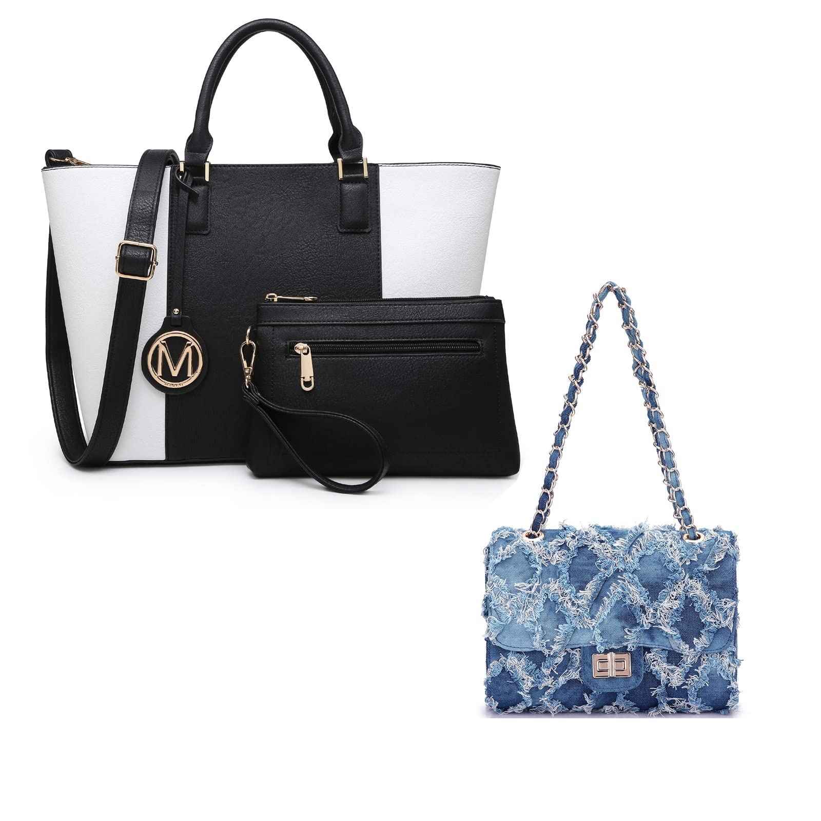 MKP Women Fashion Tote Bag and Denim Purse