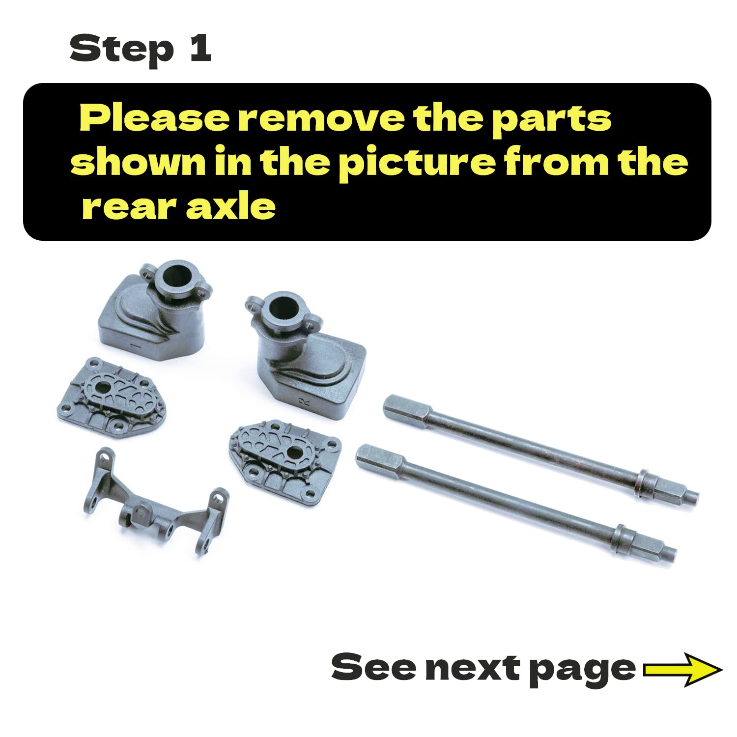 RampCrab RC Model Car Upgrades Parts for UTB18, 4-Wheel Steering 4WS Set for 1/18 AXIAL UTB18 Capra Trail Buggy