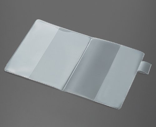 Kokuyo A6 Notebook Clear Cover with a Pen-Holder and a Front Pocket, Transparent Waterproof Plastic Sleeves, Japan Import (NO-BUC1T)