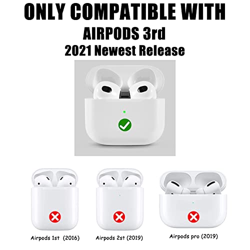 with Red Cloud Lanyard Keychain AirPods 3rd Generation Case Cover 2021, Personalised Anime and Unique IMD Process TPU Soft Airpods 3 Generation Case, Black AirPods 3rd