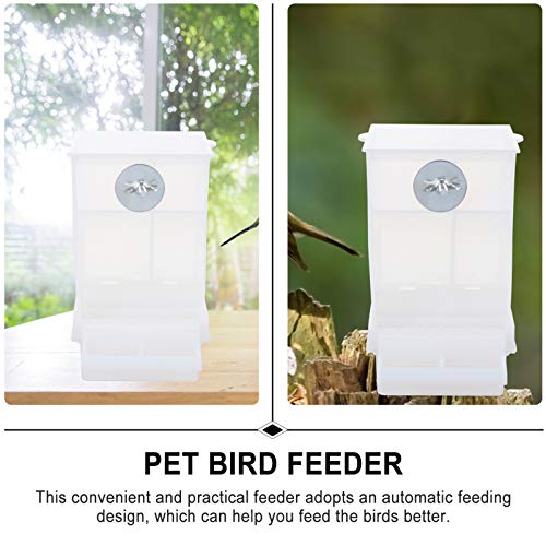 VILLCASE Bird Cage Feeder Automatic Pigeon Bird Feeder, Bird Feeder Automatic Pet Feeder Bird Food Container Tool Feeding Tool for Parrot Pigeon Parakeet Canary Cockatiel 2PCS Parakeet Cage