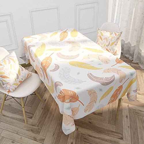 MLQL ins Wind Waterproof Oxford Cloth Tablecloth Nordic Flamingo Green Rectangular Hotel Home Coffee Table Set A5 140x210cm