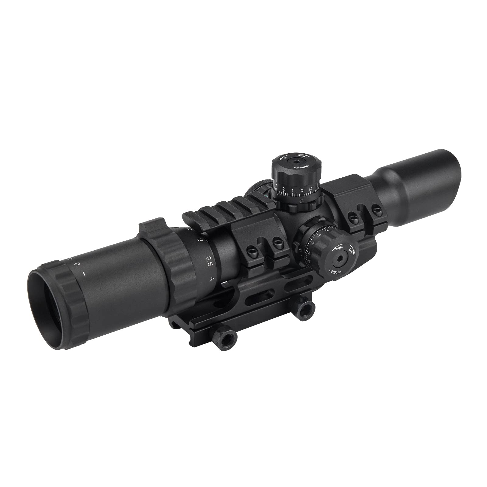 MIL&MOA MMS147 1-4x28 Rifle Scope - Second Focal Plane(SFP), RS80 Illuminated Reticle