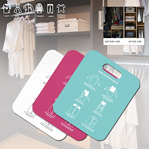 WJCCY 2 pcs Fast Folding Board Convenient Stacking Board Adult Clothes Shirt Folding Board Lazy Stacking Clothes Tool Household (Color : Red)