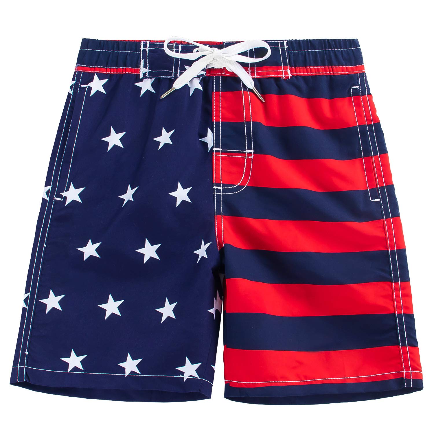 Kute 'n' Koo Boys Swim Trunks, Quick Dry Boys Boardshorts, Boys Bathing Suit Sizes from 2T to 18/20