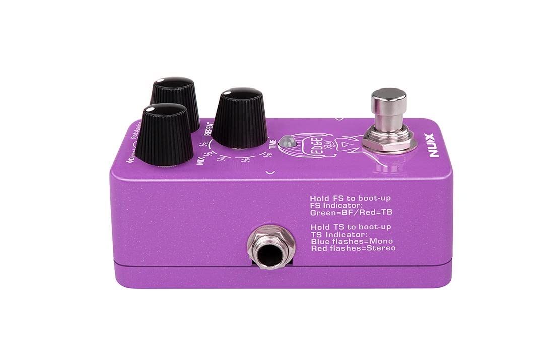NUX Edge Delay Guitar Effects Pedal Bundle with 2 Instrument Cables and 2 Patch Cables