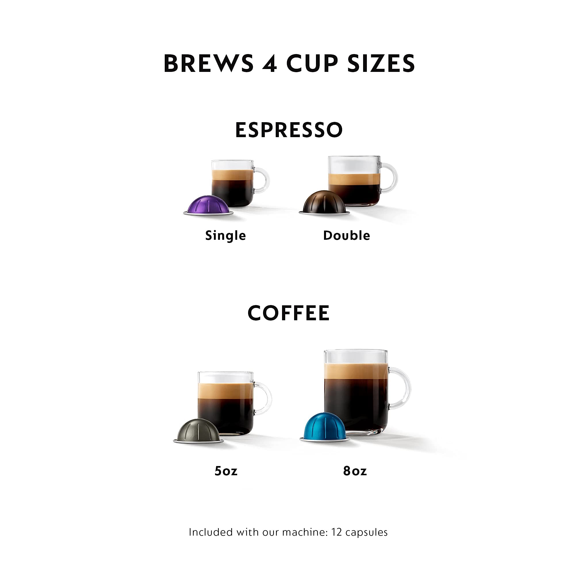 Nespresso Vertuo Next Coffee and Espresso Maker by De'Longhi, Deluxe Matte Black Rose Gold (Renewed)
