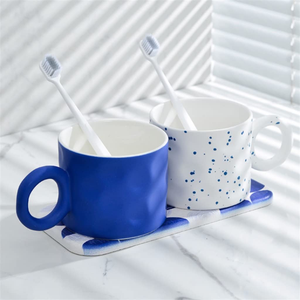 UXZDX Family Couple Washing Cup Pair Set Mouthwash Cup Toothbrush Cup Tooth Cylinder Ceramic Tray