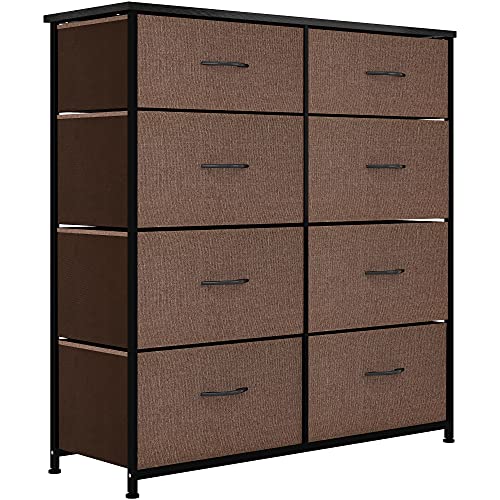 YITAHOME 10 Drawers-Fabric Storage Tower, Organizer Unit for Bedroom (Charcoal) Dresser, Coffee & Storage Dresser, Coffee