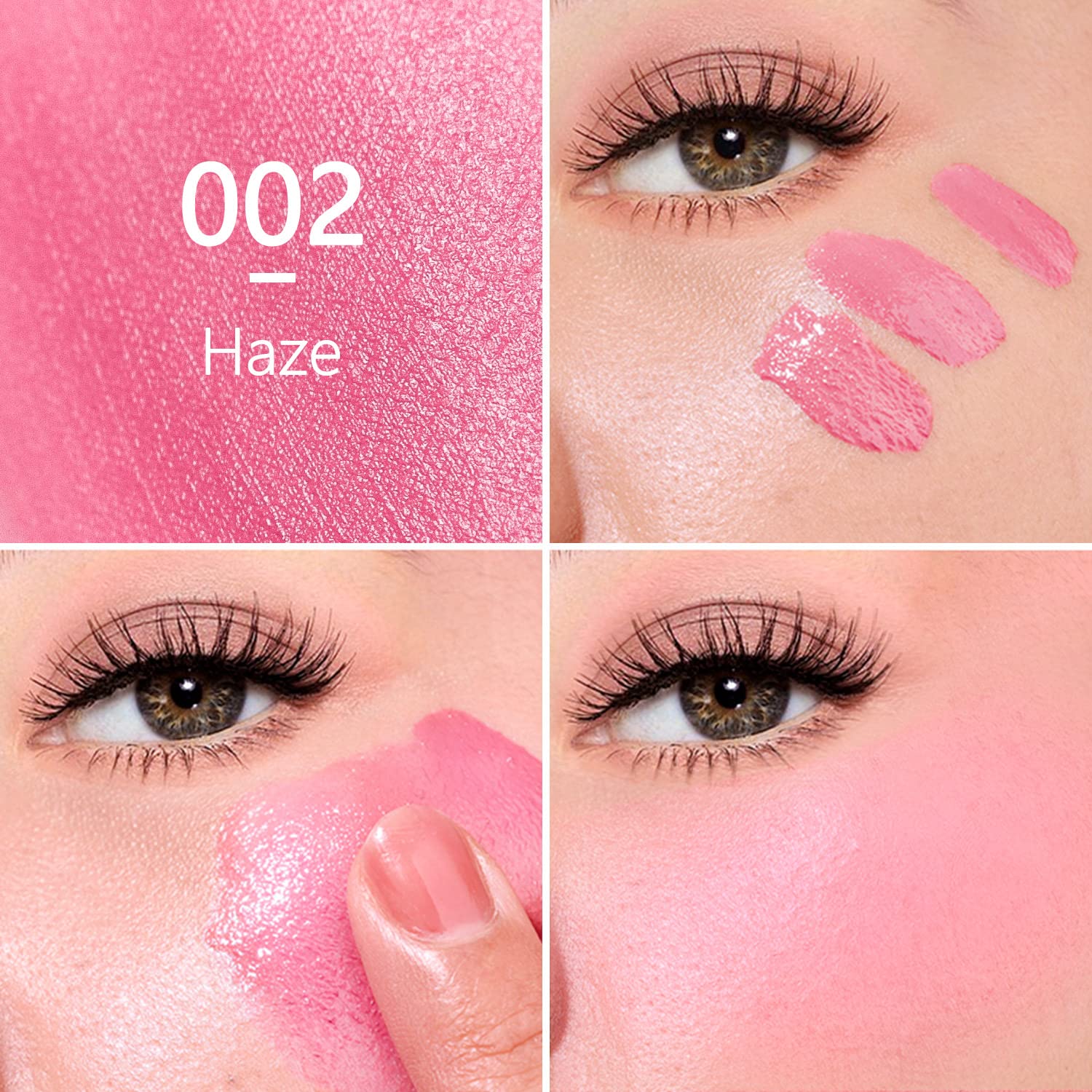 Liquid Blush, Cream Blush Makeup, Natural-Looking Matte Blush for Cheeks, Lightweight, Breathable Feel, Long-Wearing, Smudge Proof, Dewy Finish, Cruelty-free (002-Haze)