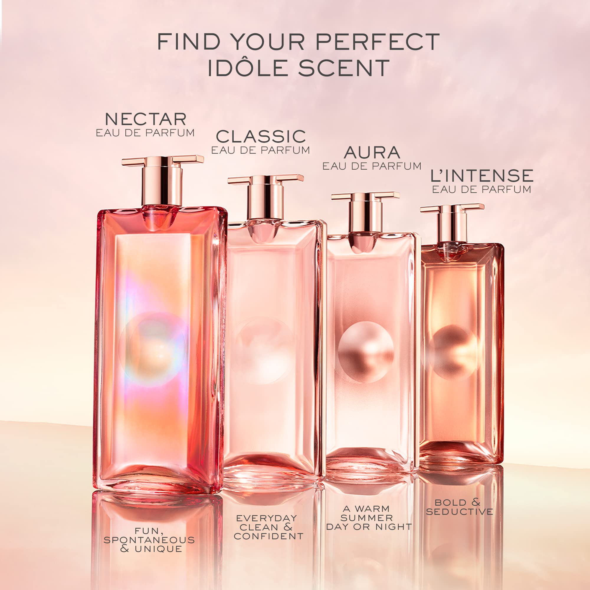 Lancôme Idôle Eau de Parfum - Long Lasting Fragrance with Notes of Bergamont, Jasmine & Vanilla - Fresh & Floral Women's Perfume - 3.4 Fl Oz
