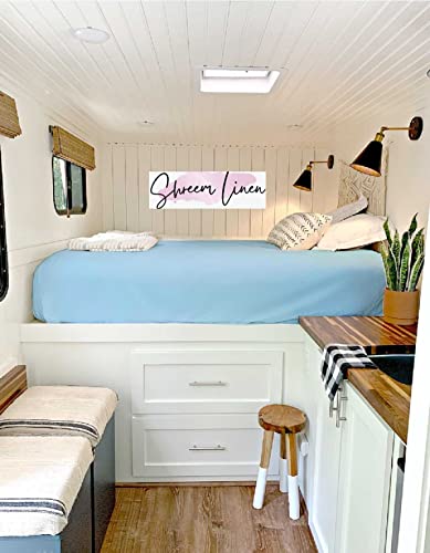 Microfiber RV Sheet Sets, 30x80 Bunk, Light Blue Solid, RV Bed Sheets for Campers, RV's & Travel Trailers Fit Mattress up to 8 Inch deep Motorhome RV Camping Sheets