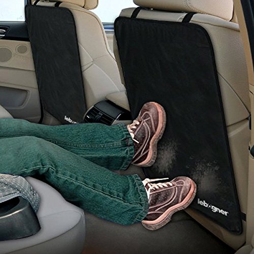 lebogner Car Seat Protector + X-Large Kick Mat Auto Seat Back Protector, Under Car Seat Seat Cover + Waterproof Back Seat Liner Kick Guard Seat Saver Protects Leather and Upholstery Seats