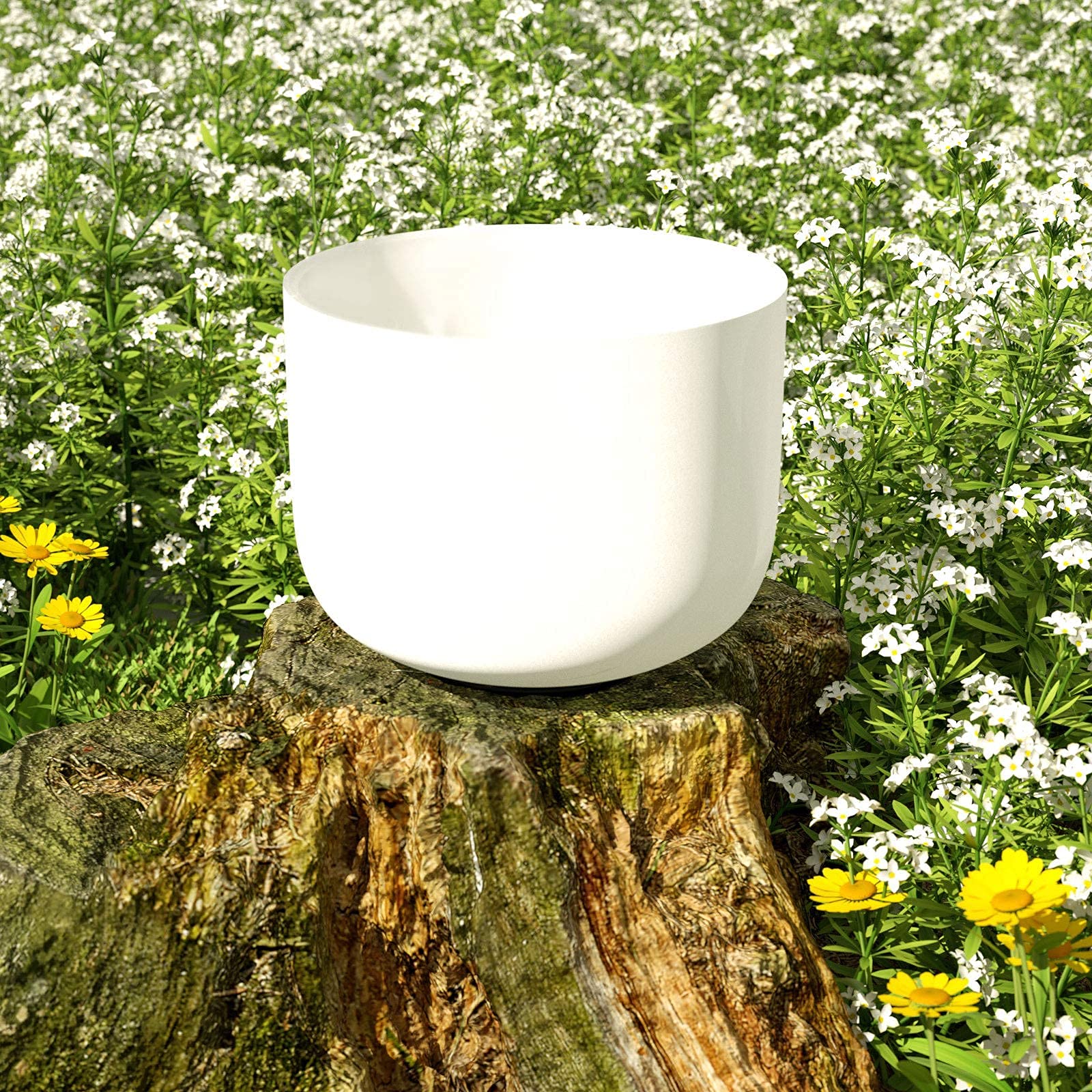 LSRT Crystal Singing Bowl, 8 Inch 440Hz Sound Bowl G Note Root Chakra Bowl, Crystal Bowl Sound Healing with O-Ring Mallet for Meditation Yoga