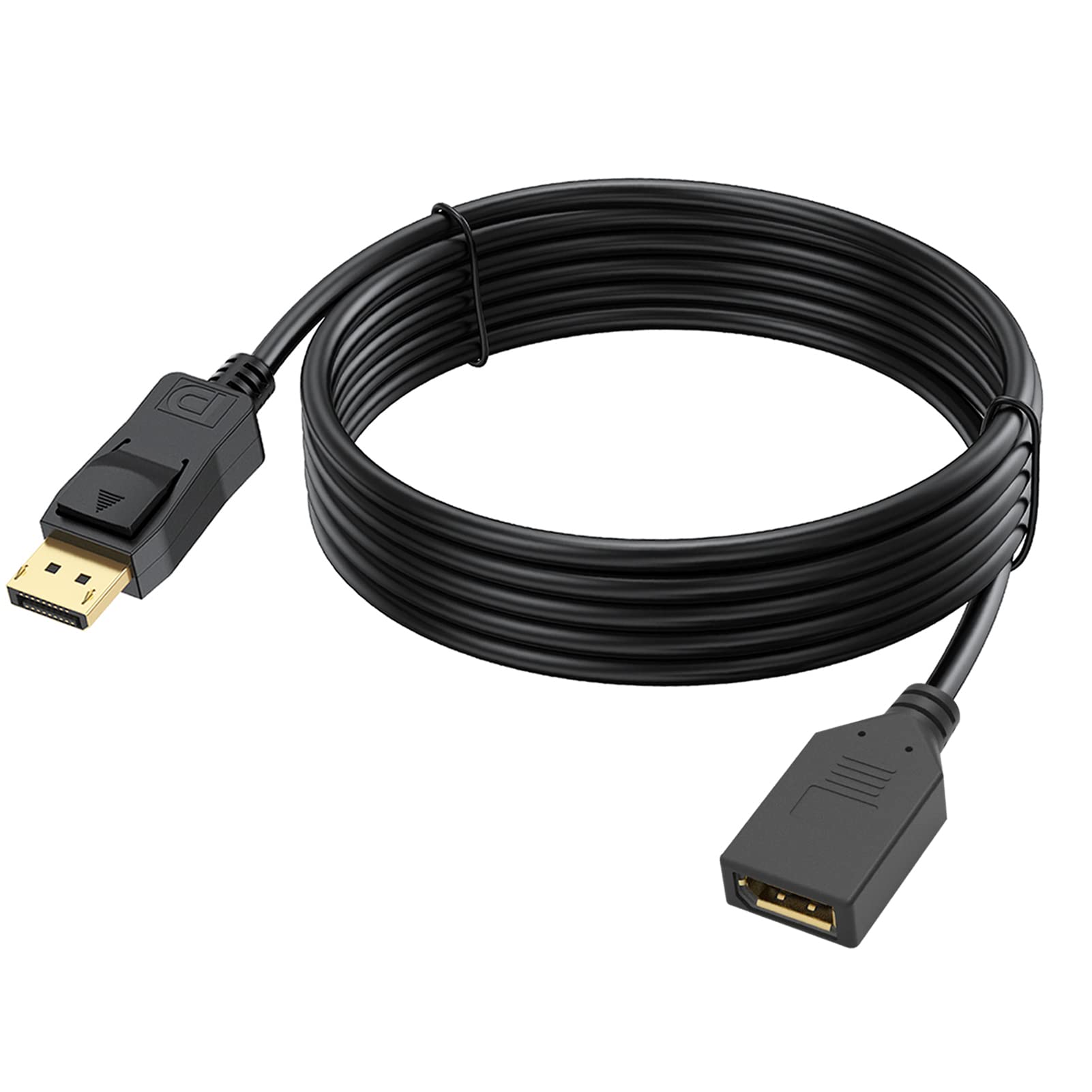 UVOOI DisplayPort DP Extension Cable 10FT, DisplayPort Male to Female Extension Cable Cord (4K@60Hz 2K@144Hz 1080P)