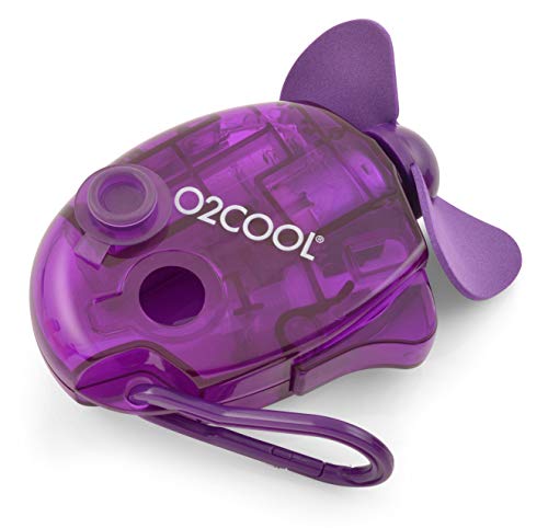 O2COOL Carabiner Misting Fan Raspberry