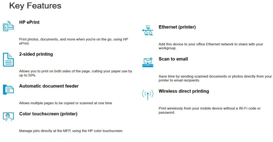 HP OfficeJet Pro 8715 All-in-One Touch Screen Bluetooth Wireless Scanner Copier Manufacturer's Warranty Networkable Fax Duplex Black Printer