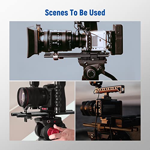 NEEWER 15 mm Carbon Fibre Extension Rods Pack of 2, Compatible with SmallRig Compatible with Tilta Shoulder Support System 15 mm Rail Follow Focus for DSLR Camera, SR002 (30 cm)
