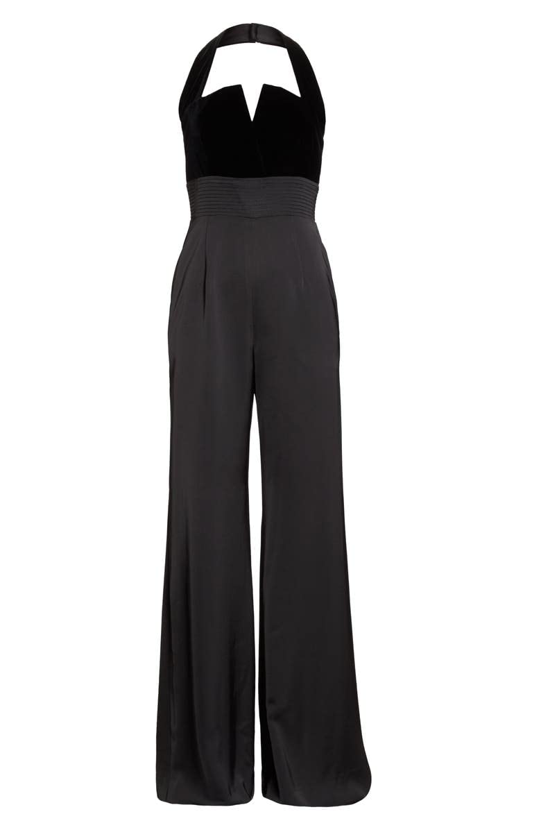 Jill Jill Stuart Womens Velvet Halter Jumpsuit Black 10
