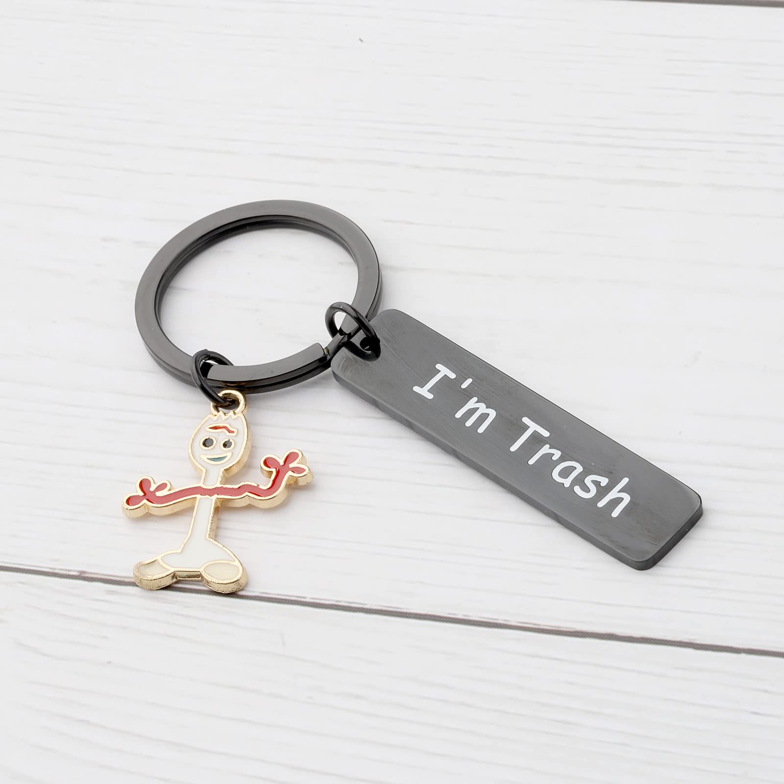 KUIYAI Movie Inspired Gift I'm Trash Keychain Inspiration Gift (I'm Trash)