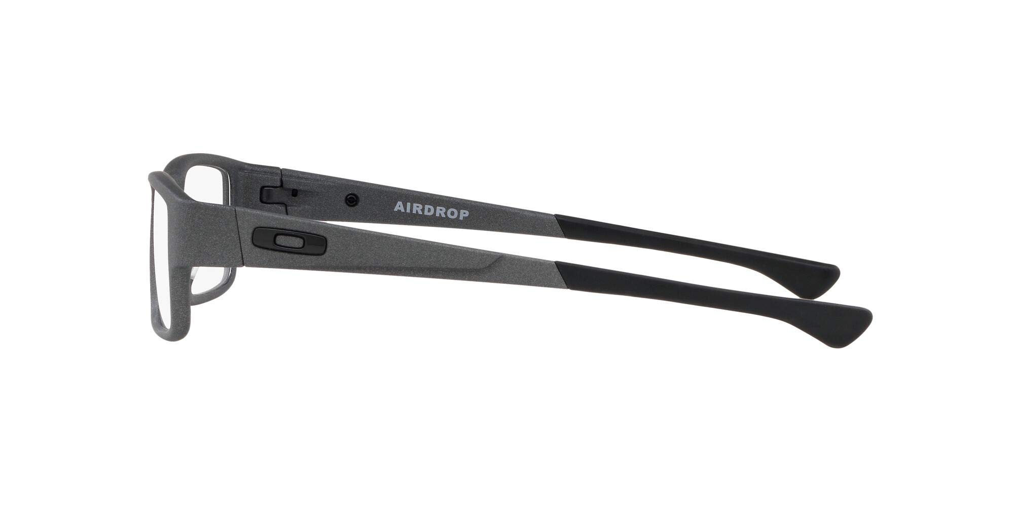 Oakley Men's Ox8046 Airdrop Rectangular Prescription Eyewear Frames, Satin Light Steel/Demo Lens, 59 mm