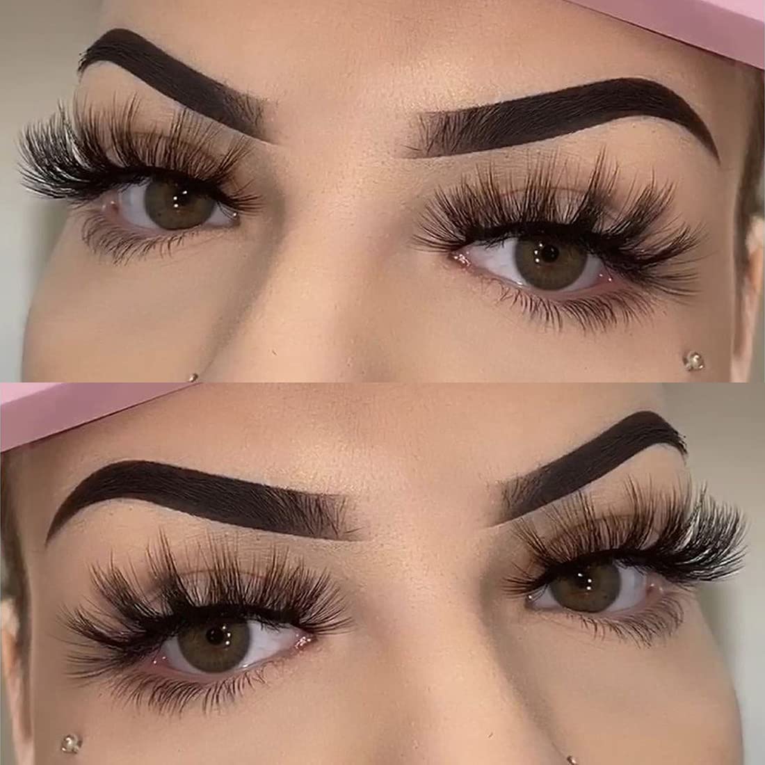 Losha Lashes 6 Pairs Fluffy False Eyelashes for Women 20mm Long Dramatic Faux Mink Strip 5D Lashes Pack for Gorgeous Makeup