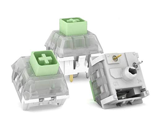 Kailh Box Mechanical Switches for MX Mechanical Gaming Keyboard | 50g Force | Clicky | Plate Mounted | SMD 3 Pin RGB Switches for Backlit Keyboard | (90 PCS, Jade)