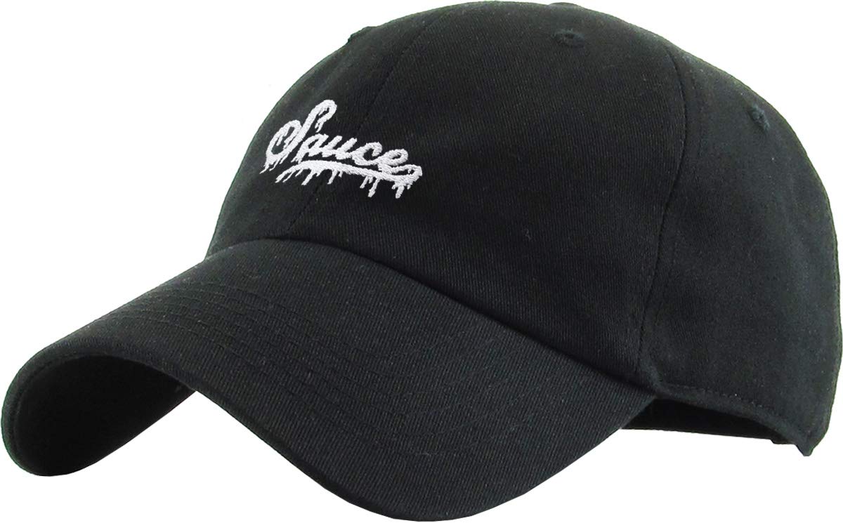KBSV-163 BLK-WHT Cash Rules Money Dad Hat Baseball Cap Bags Stacks Unconstructed Polo Style Adjustable Unisex (One Size, Black White Sauce)