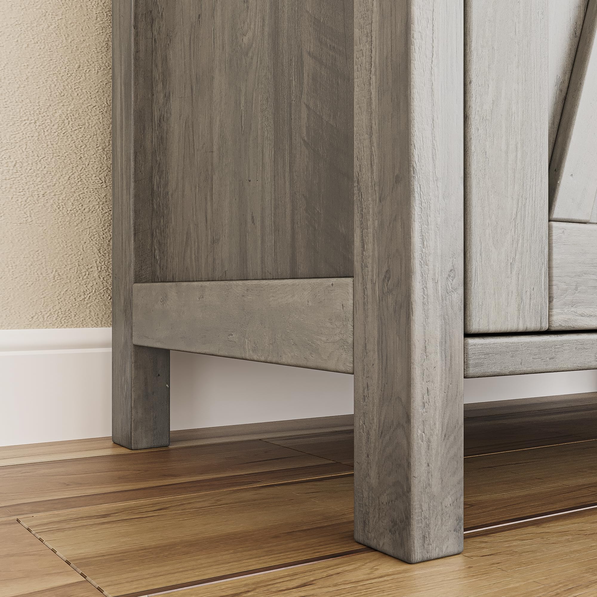 IDEALHOUSE Buffet Cabinet Farmhouse Storage Cabinet with Doors and Shelves, Buffets and Sideboards Entryway Cabinet with Storage Accent Console Cabinet for Living Room, Dining Room (Rustic Grey)