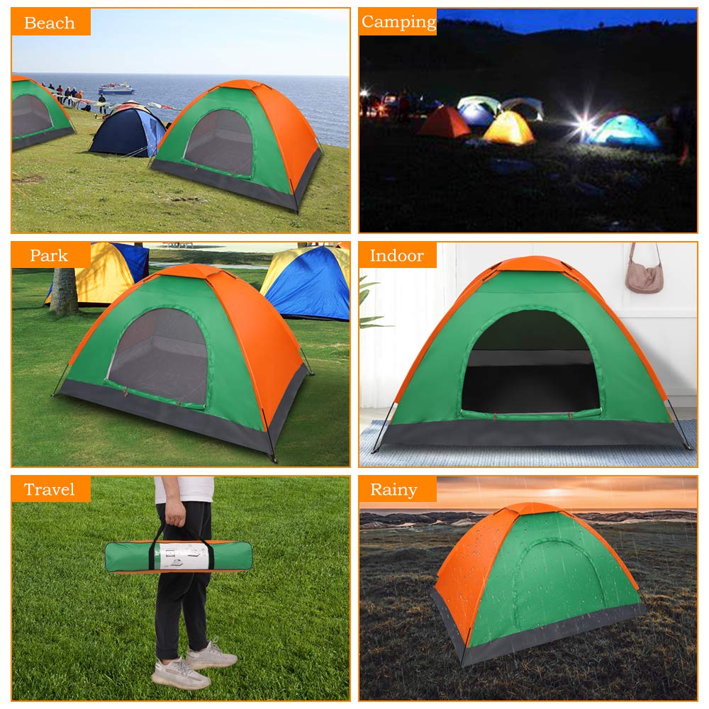 Kcelarec 2-Person Waterproof Camping Dome Tent,Great for Camping, Backpacking, Hiking & Outdoor Music Festivals