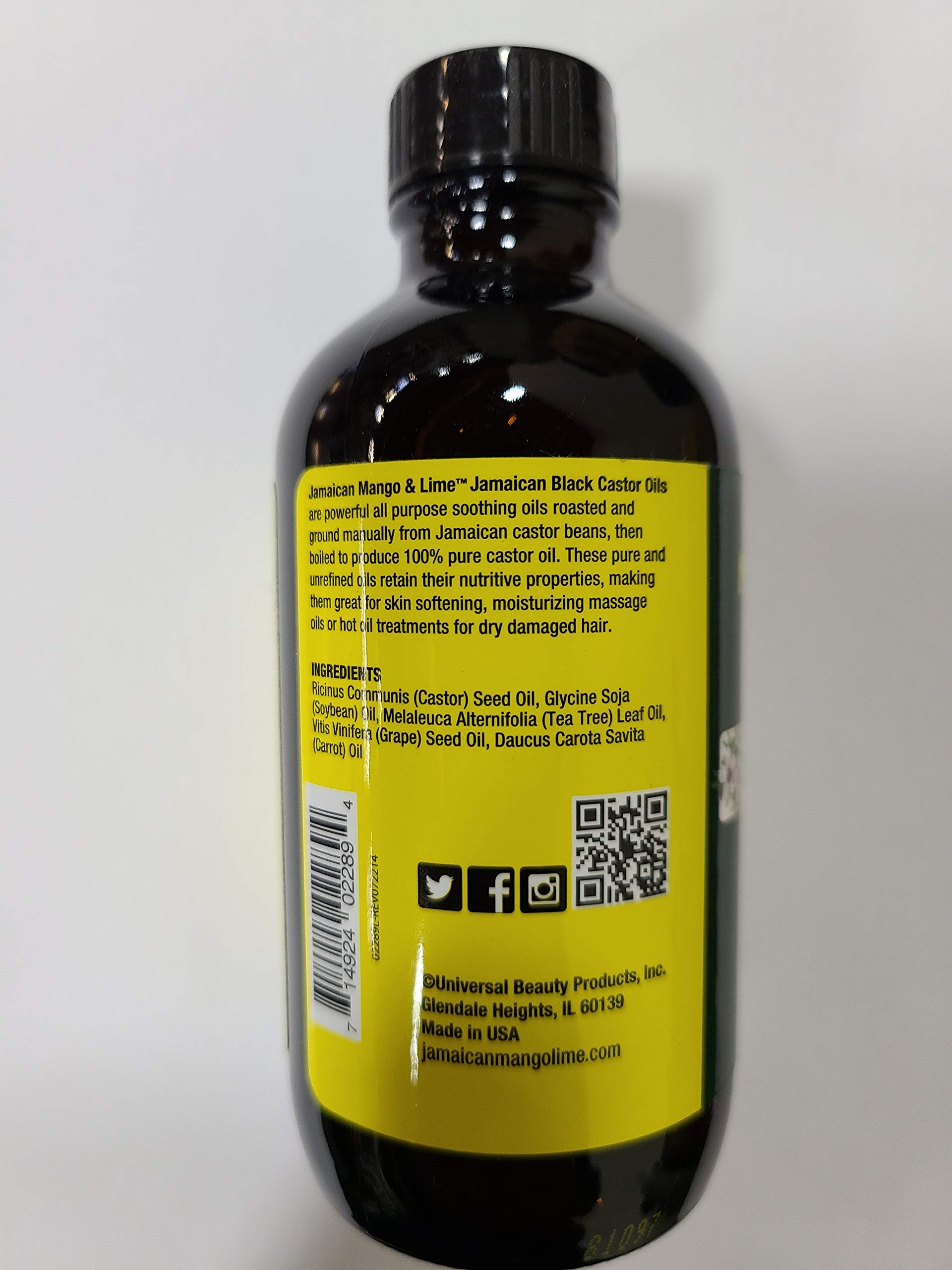 Jamaican Mango & Lime Tea Tree Black Castor Oil 4 oz