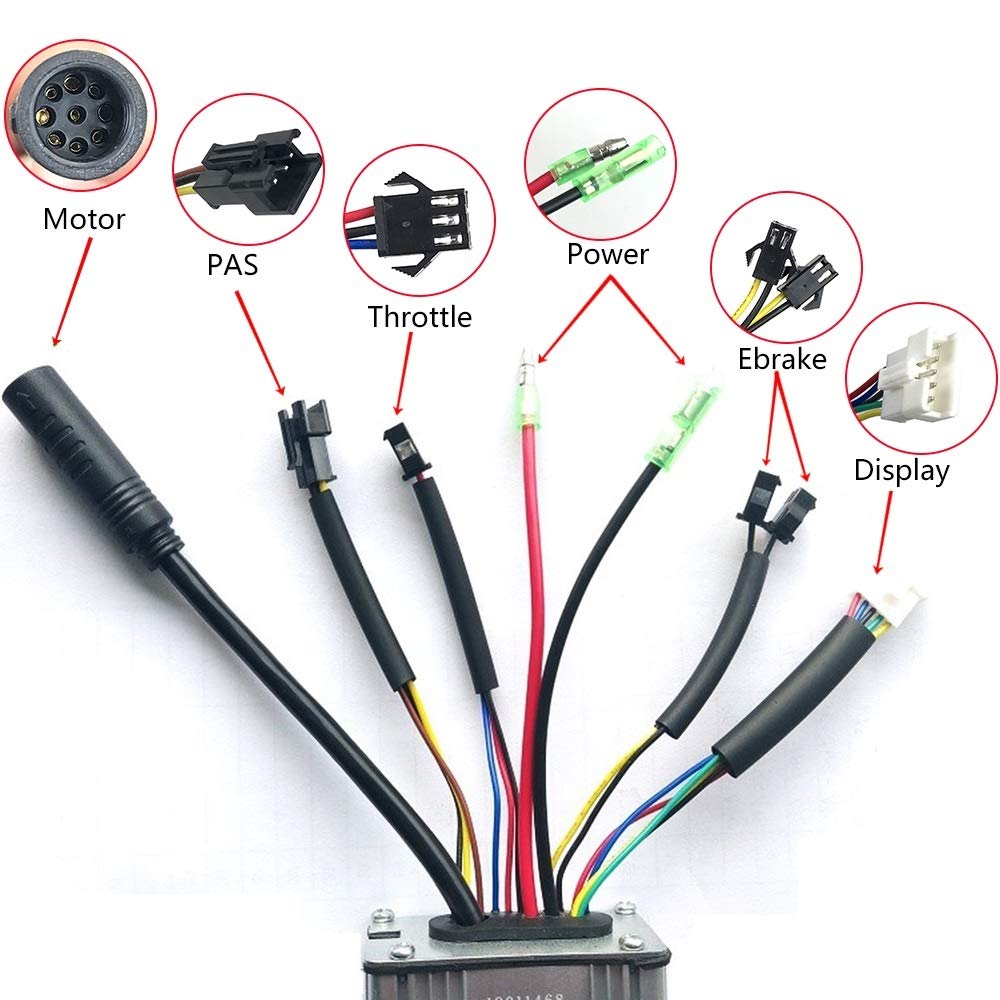 Kun Teng KUNTENG Controller,36V/48V 500W/750W E-Bike Electric brushless Controller,Square Wave 22A Controller