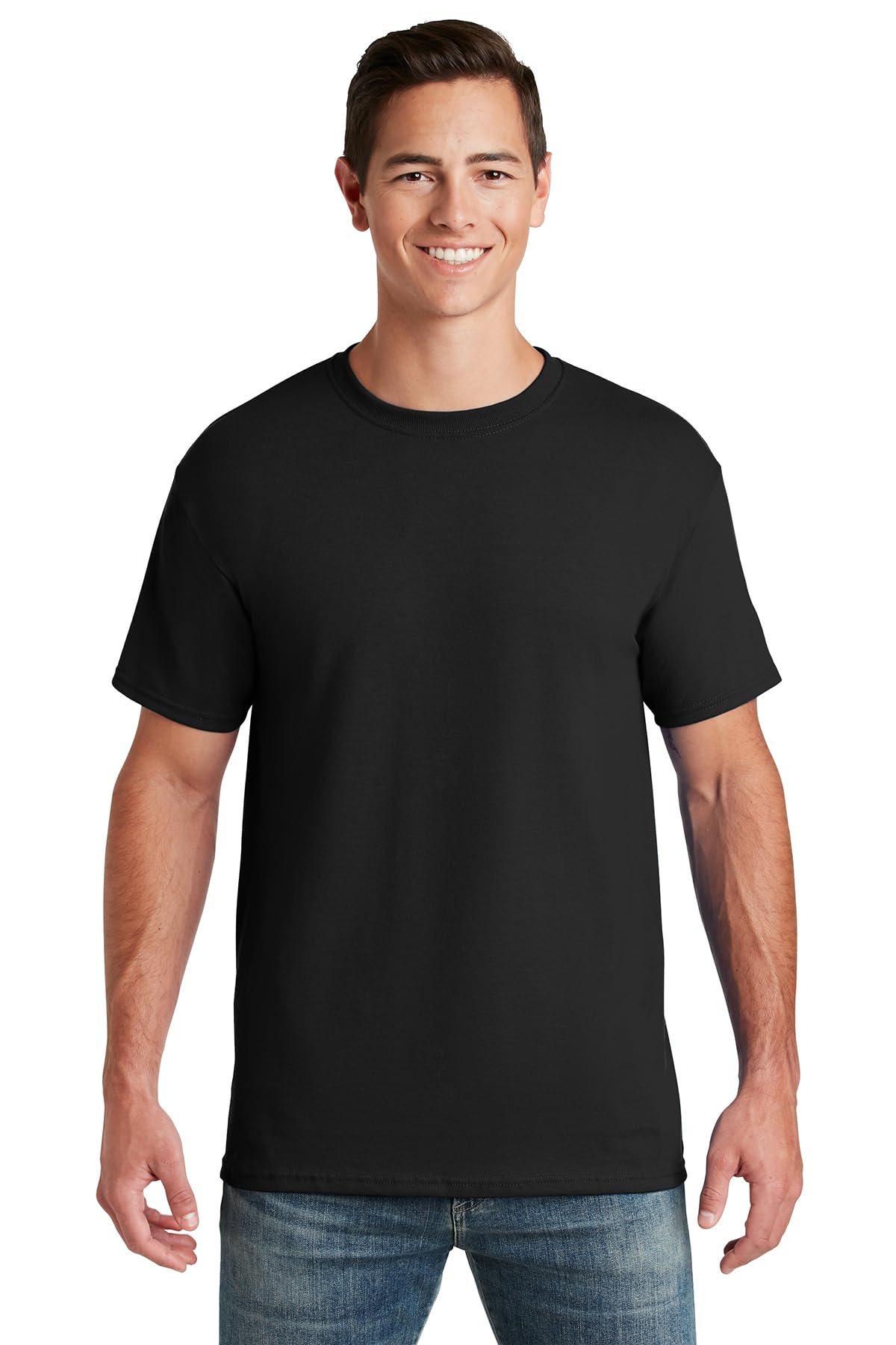 Jerzees Men's Dri-Power Short Sleeve T-Shirt (Pocket & No, Pocket-3 Pack-Black, X-Large