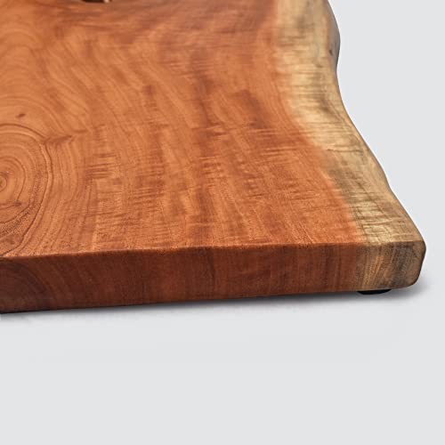 My Savory Table Hand Crafted Live Edge Acacia Wood Cutting Board, Wooden Chopping Board for Professional and Home Kitchen Use, 20 x 11 Inch