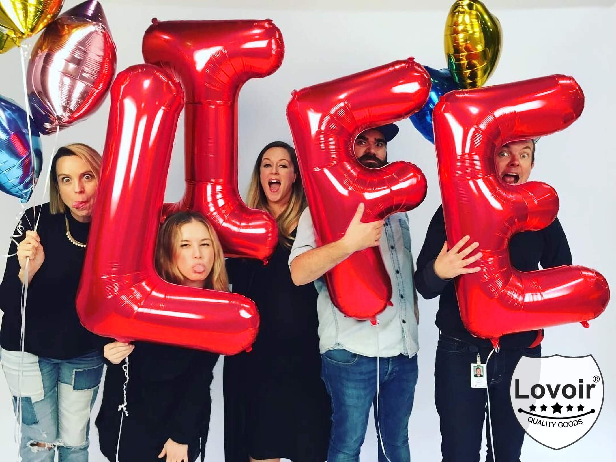 Lovoir 40 Inch Large Red Letter C Balloons Big Size Jumbo Mylar Foil Helium Balloon for Birthday Party Celebration Decorations Alphabet Red C