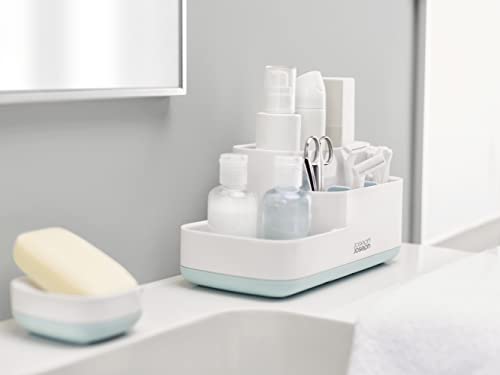 Joseph Joseph 70504 EasyStore Bathroom Storage Organizer Caddy Countertop, Blue 11.9 x 11.6 x 24.9 cm