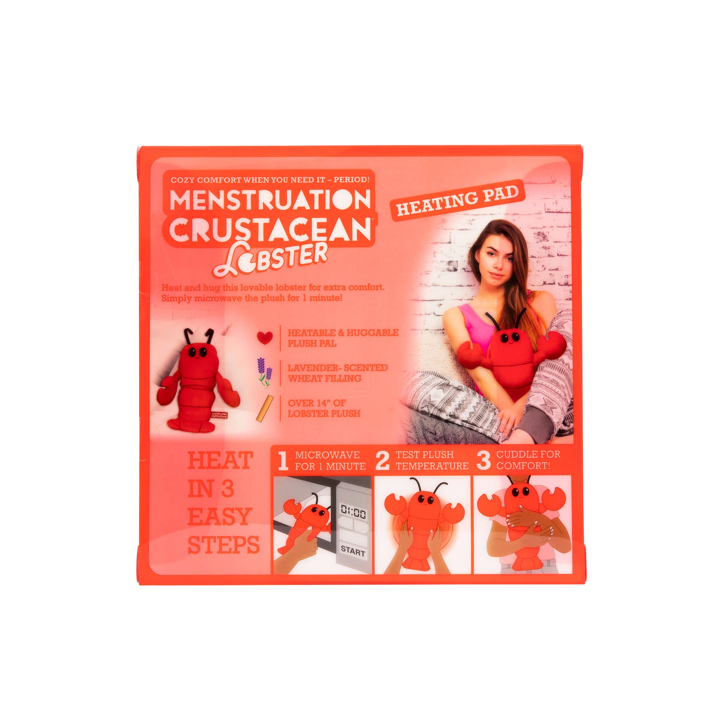 Menstruation Crustacean Lobster β The Original Viral Cuddly & Cute Plush Lavender Scented Heating Pad for Cramps