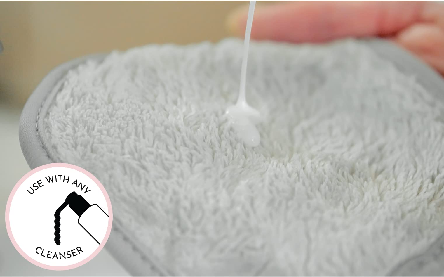 S&T INC. Reusable Makeup Remover Wipes, Microfiber Face Cloths for Washing Makeup and Oil from Skin, Travel Essentials, Grey, 5 Inch x 5 Inch, 5 Pack