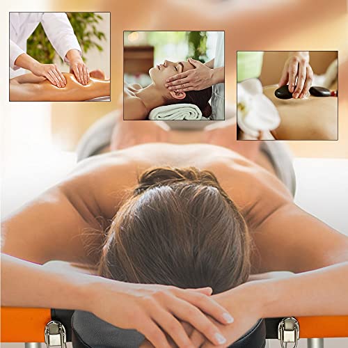 ZHYH 3 Sections 185 x 60 x 81cm Foldable Beauty Bed Folding Portable SPA Bodybuilding Massage Table Spa Bed Black